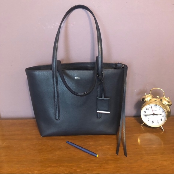 Hugo Boss | Bags | Hugo Boss Tote Bag Purse Safino Sapphire Blue ...